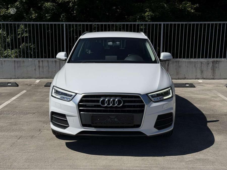 White Audi Q3 2016 in Vilnius, with an engine capacity of 1.97 L and mileage of 259 thousand km for 12900 €, photo 4 on AUTOMOTO.COM.LV