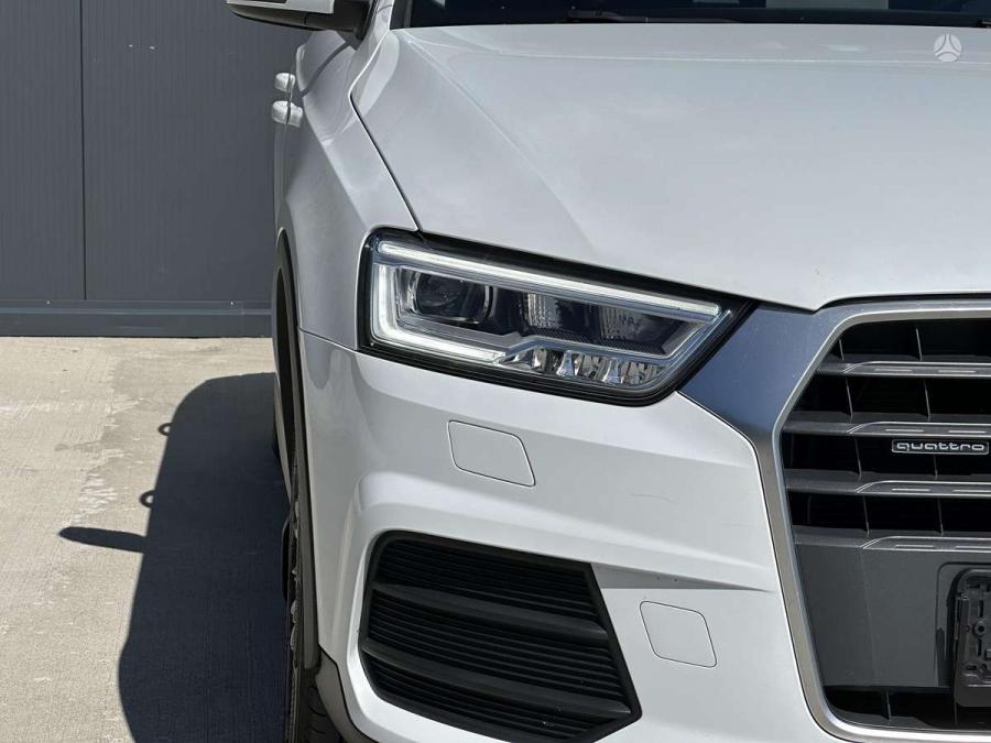 White Audi Q3 2016 in Vilnius, with an engine capacity of 1.97 L and mileage of 259 thousand km for 12900 €, photo 31 on AUTOMOTO.COM.LV