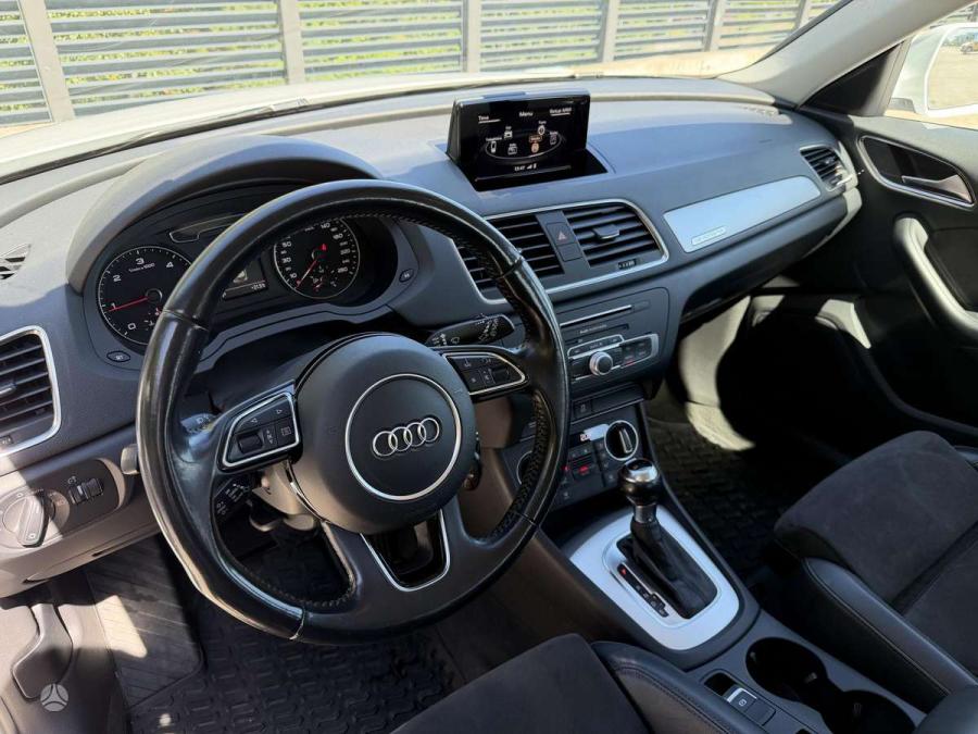 White Audi Q3 2016 in Vilnius, with an engine capacity of 1.97 L and mileage of 259 thousand km for 12900 €, photo 41 on AUTOMOTO.COM.LV