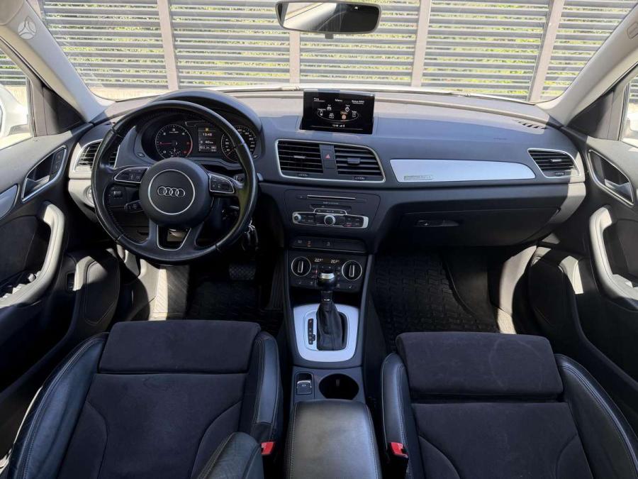 White Audi Q3 2016 in Vilnius, with an engine capacity of 1.97 L and mileage of 259 thousand km for 12900 €, photo 43 on AUTOMOTO.COM.LV