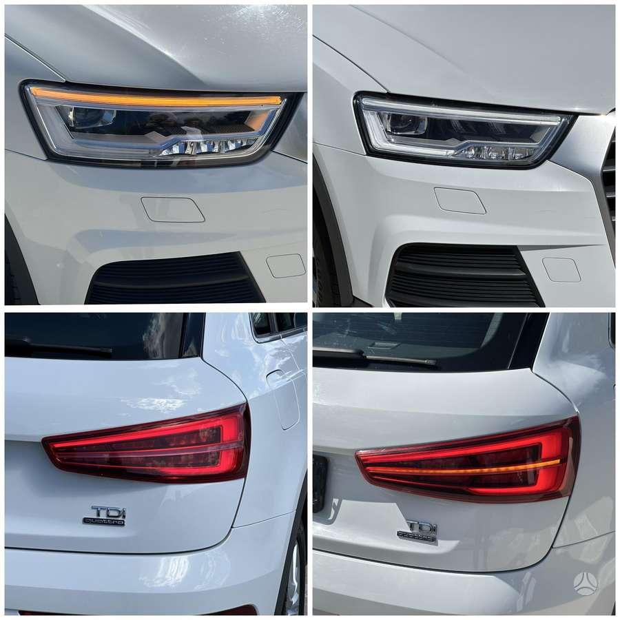 White Audi Q3 2016 in Vilnius, with an engine capacity of 1.97 L and mileage of 259 thousand km for 12900 €, photo 54 on AUTOMOTO.COM.LV