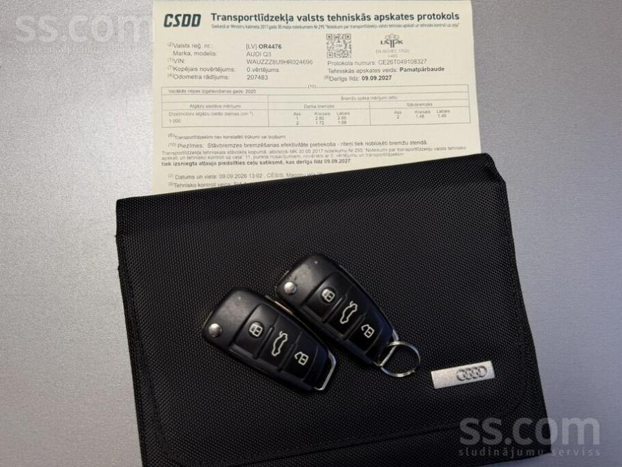 Белый Ауди Ку3 2016 в Цесис, объемом двигателя 2.00 л и пробегом 208 тыс. км за 13690 €, фото 33 на AUTOMOTO.COM.LV