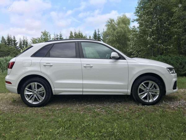 White Audi Q3 2017 in Klaipeda, with an engine capacity of 1.98 L and mileage of 130 thousand km for 14300 €, photo 18 on AUTOMOTO.COM.LV
