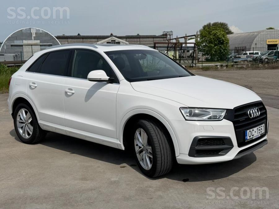 White Audi Q3 2017 in Liepaja, with an engine capacity of 2.00 L and mileage of 128 thousand km for 16500 €, photo 5 on AUTOMOTO.COM.LV