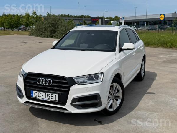 Balts Audi Q3 2017 Liepāja, ar dzinēja tilpumu 2.00 L un nobraukumu 128 tūkst. km par 16500 €, foto 1 vietnē AUTOMOTO.COM.LV