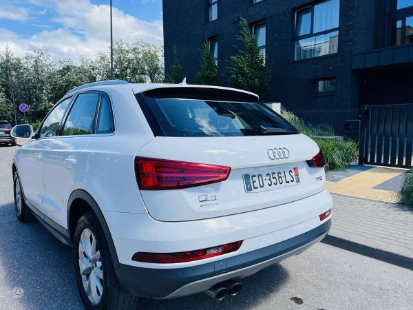 White Audi Q3 2017 in Kaunas, with an engine capacity of 1.40 L and mileage of 107 thousand km for 13999 €, photo 1 on AUTOMOTO.COM.LV