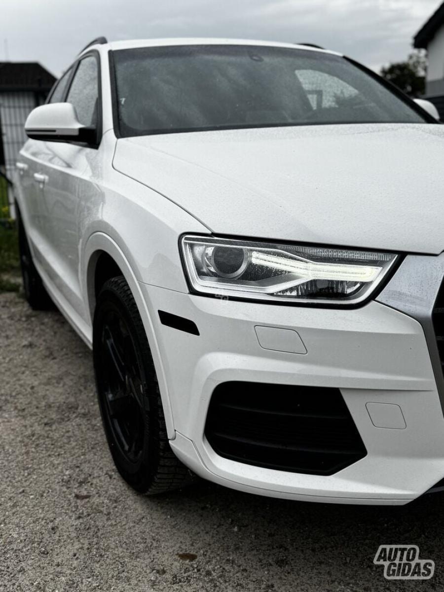 White Audi Q3 2017 in Klaipeda, with an engine capacity of 2.00 L and mileage of 140 thousand km for 13250 €, photo 4 on AUTOMOTO.COM.LV
