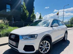 Balts Audi Q3 2017 Kauņa, ar dzinēja tilpumu 1.40 L un nobraukumu 107 tūkst. km par 13590 €, foto  vietnē AUTOMOTO.COM.LV