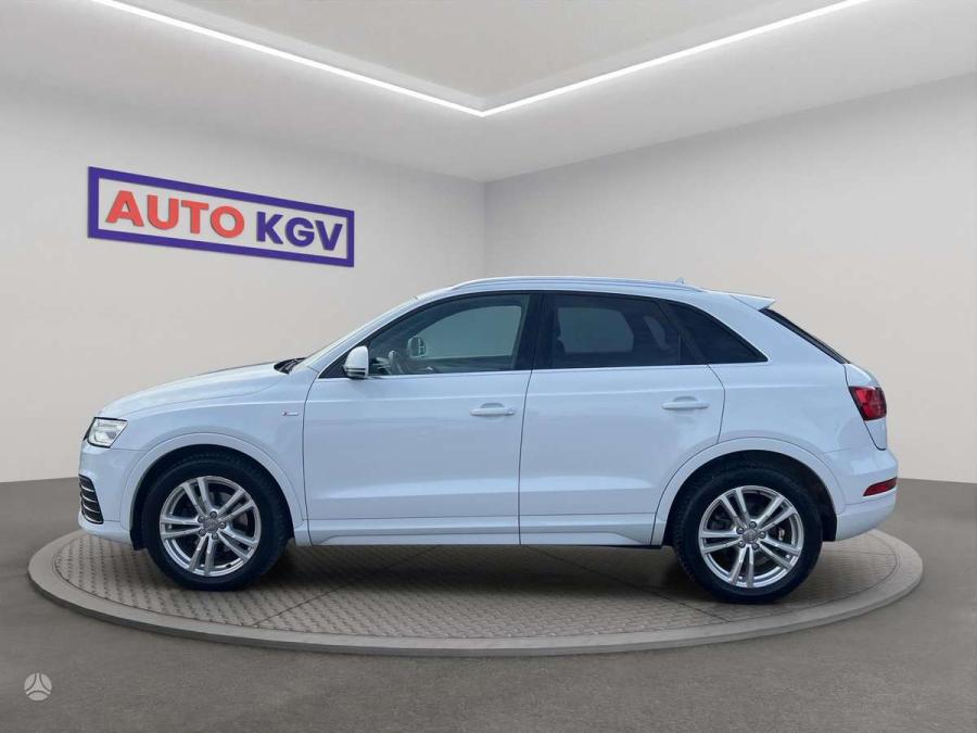 White Audi Q3 2018 in Kaunas, with an engine capacity of 2.00 L and mileage of 195 thousand km for 14499 €, photo 3 on AUTOMOTO.COM.LV