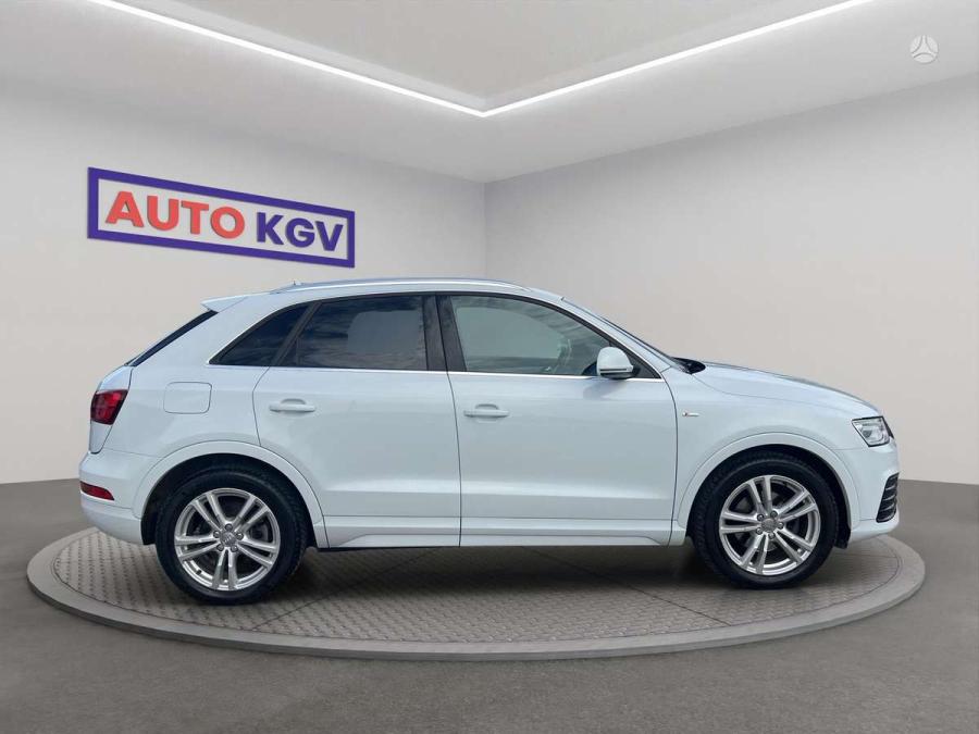 White Audi Q3 2018 in Kaunas, with an engine capacity of 2.00 L and mileage of 195 thousand km for 14499 €, photo 7 on AUTOMOTO.COM.LV