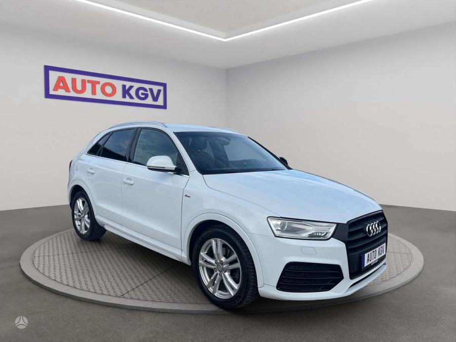 White Audi Q3 2018 in Kaunas, with an engine capacity of 2.00 L and mileage of 195 thousand km for 14499 €, photo 8 on AUTOMOTO.COM.LV