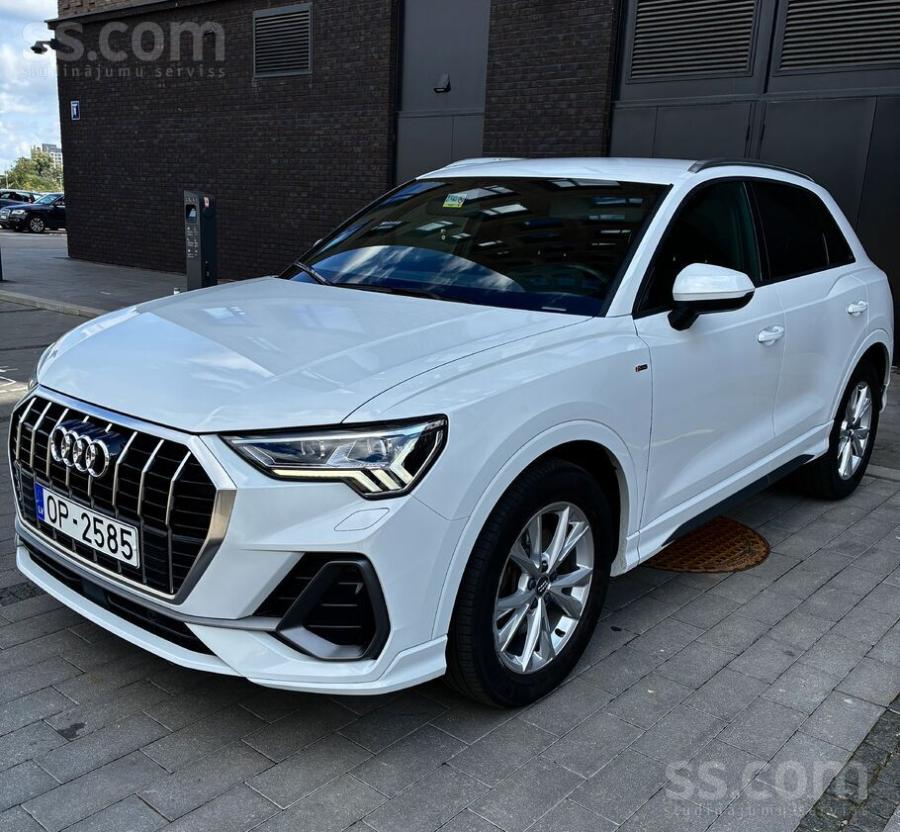 White Audi Q3 2019 in Riga, with an engine capacity of 2.00 L and mileage of 200 thousand km for 21800 €, photo 1 on AUTOMOTO.COM.LV