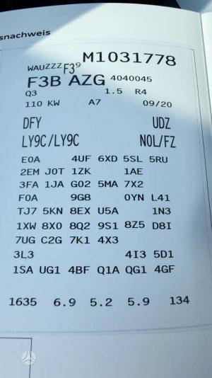 Белый Ауди Ку3 2020 в Шяуляй, объемом двигателя 1.50 л и пробегом 90 тыс. км за 14450 €, фото 40 на AUTOMOTO.COM.LV