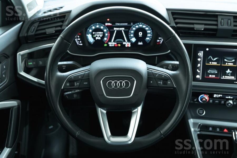 White Audi Q3 2023 in Riga, with an engine capacity of 1.50 L and mileage of 45 thousand km for 27900 €, photo 12 on AUTOMOTO.COM.LV