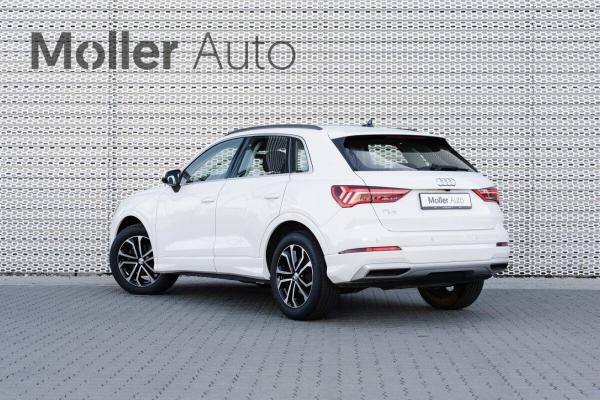White Audi Q3 2023 in Marupe, with an engine capacity of 1.50 L and mileage of 45 thousand km for 30250 €, photo 4 on AUTOMOTO.COM.LV