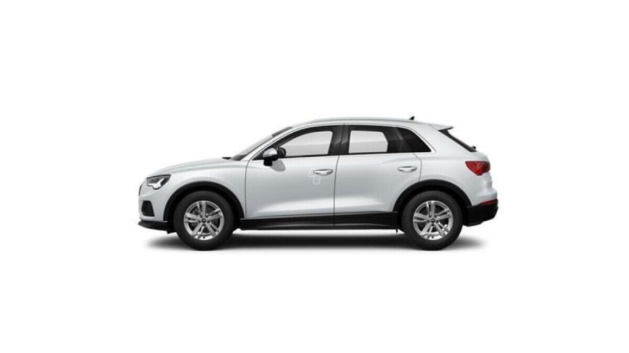 White Audi Q3 2024 in Vilnius, with an engine capacity of 1.50 L and mileage of 24 thousand km for 28300 €, photo 3 on AUTOMOTO.COM.LV