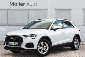 Balts Audi Q3 2024 Ventspils, ar dzinēja tilpumu 1.50 L un nobraukumu 46 tūkst. km par 31050 €, foto  vietnē AUTOMOTO.COM.LV