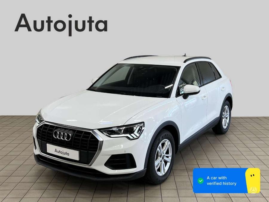 Balts Audi Q3 2025 Kauņa, ar dzinēja tilpumu 1.50 L un nobraukumu 4 tūkst. km par 29800 €, foto 1 vietnē AUTOMOTO.COM.LV