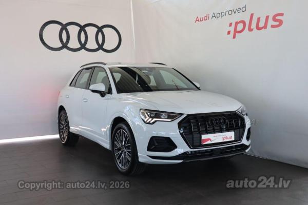 Balts Audi Q3 2024 Tallina, ar dzinēja tilpumu 1.50 L un nobraukumu 14 tūkst. km par 31900 €, foto 1 vietnē AUTOMOTO.COM.LV
