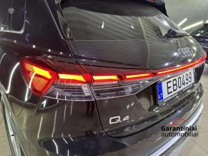 Black Audi Q4 e-tron 2021 in Vilnius, with an engine capacity of 0.00 L and mileage of 18 thousand km for 36550 €, photo 5 on AUTOMOTO.COM.LV