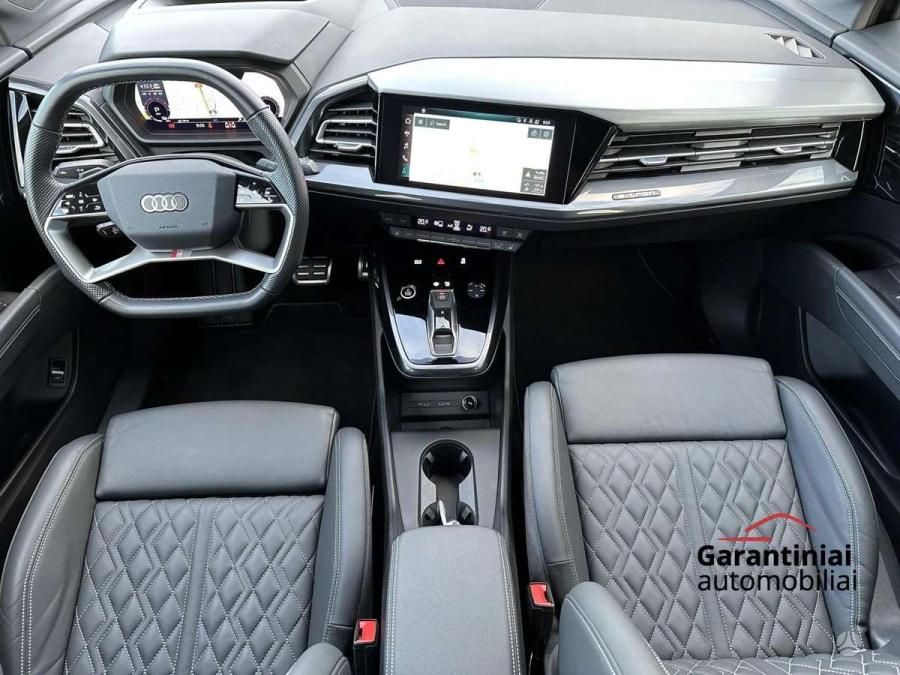 Black Audi Q4 e-tron 2021 in Vilnius, with an engine capacity of 0.00 L and mileage of 18 thousand km for 36550 €, photo 9 on AUTOMOTO.COM.LV