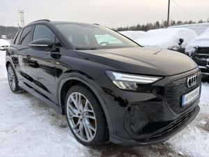 Melns Audi Q4 e-tron 2022 Viļņa, ar dzinēja tilpumu 0.00 L un nobraukumu 117 tūkst. km par 25950 €, foto 2 vietnē AUTOMOTO.COM.LV