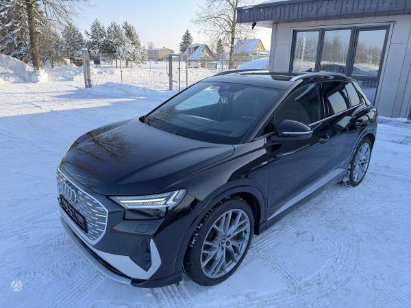 Melns Audi Q4 e-tron 2022 Šauļi, ar dzinēja tilpumu 0.00 L un nobraukumu 74 tūkst. km par 34990 €, foto 6 vietnē AUTOMOTO.COM.LV