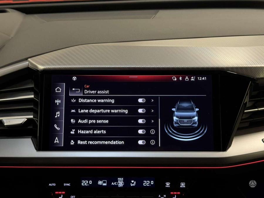 Melns Audi Q4 e-tron 2022 Viļņa, ar dzinēja tilpumu 0.00 L un nobraukumu 48 tūkst. km par 27990 €, foto 27 vietnē AUTOMOTO.COM.LV