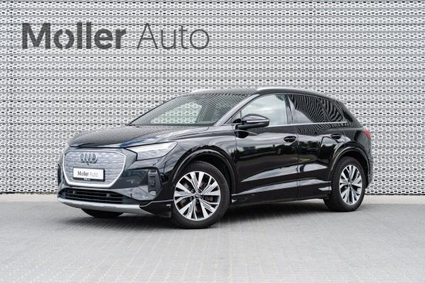 Melns Audi Q4 e-tron 2023 Mārupe, ar dzinēja tilpumu 0.00 L un nobraukumu 98 tūkst. km par 35550 €, foto 1 vietnē AUTOMOTO.COM.LV