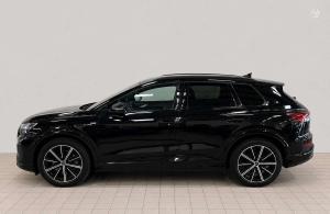 Black Audi Q4 e-tron 2023 in Kaunas, with an engine capacity of 0.00 L and mileage of 72 thousand km for 36600 €, photo 3 on AUTOMOTO.COM.LV