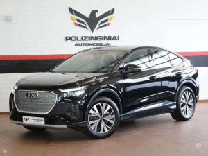 Melns Audi Q4 e-tron 2024 Kauņa, ar dzinēja tilpumu 0.00 L un nobraukumu 5 tūkst. km par 38115 €, foto  vietnē AUTOMOTO.COM.LV