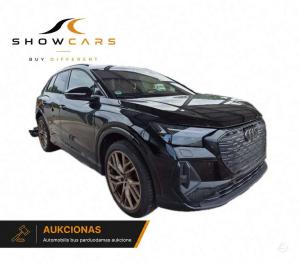 Черный Ауди Q4 e-tron 2024 в Клайпеда, объемом двигателя 0.00 л и пробегом 48 тыс. км за 11200 €, фото  на AUTOMOTO.COM.LV