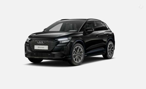 Melns Audi Q4 e-tron 2025 Viļņa, ar dzinēja tilpumu 0.00 L un nobraukumu 6 tūkst. km par 49900 €, foto 1 vietnē AUTOMOTO.COM.LV