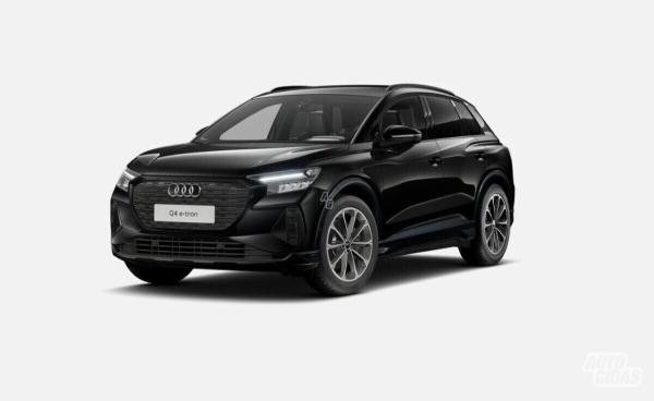 Melns Audi Q4 e-tron 2025 Viļņa, ar dzinēja tilpumu 0.00 L un nobraukumu 6 tūkst. km par 49900 €, foto 1 vietnē AUTOMOTO.COM.LV