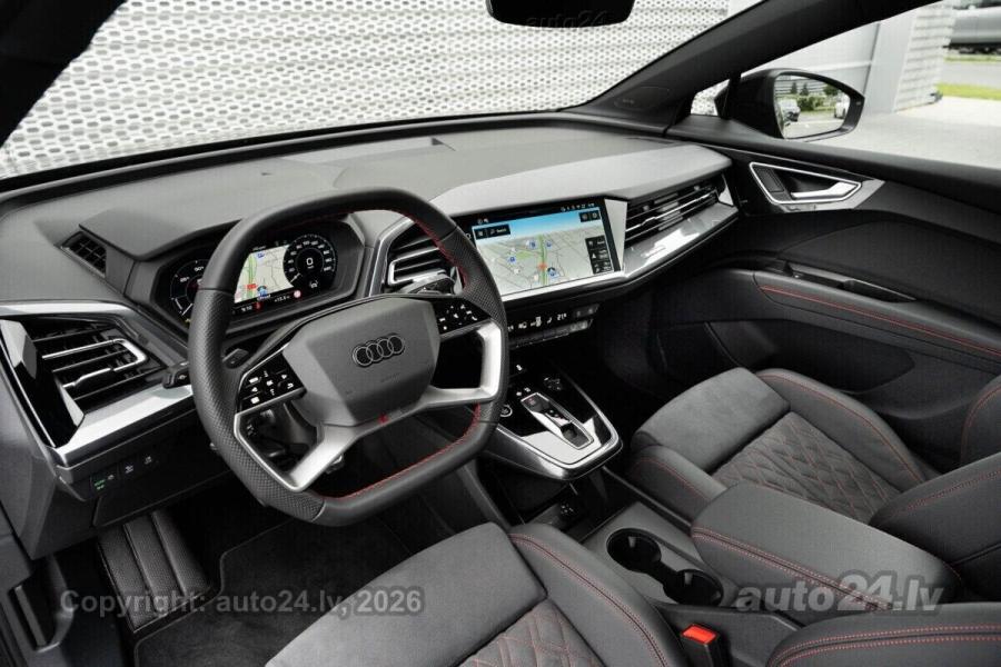 Black Audi Q4 e-tron 2026 in Riga, with an engine capacity of 0.00 L and mileage of 15 thousand km for 69625 €, photo 12 on AUTOMOTO.COM.LV