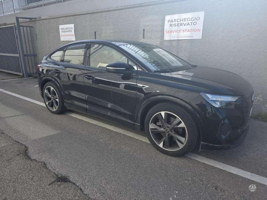 Black Audi Q4 e-tron 2021 in Telschi, with an engine capacity of 0.00 L and mileage of 19 thousand km for 26499 €, photo 1 on AUTOMOTO.COM.LV