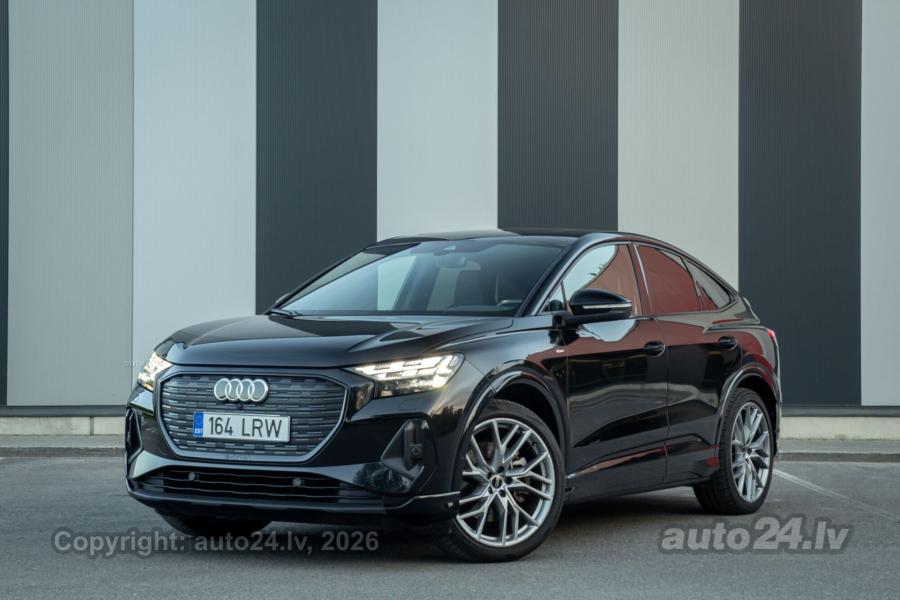 Black Audi Q4 e-tron 2022 in Tallinn, with an engine capacity of 0.00 L and mileage of 82 thousand km for 34500 €, photo 1 on AUTOMOTO.COM.LV