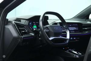 Black Audi Q4 e-tron 2022 in Vilnius, with an engine capacity of 0.00 L and mileage of 80 thousand km for 28990 €, photo 18 on AUTOMOTO.COM.LV