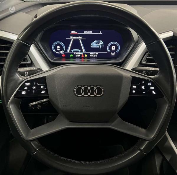 Blue Audi Q4 e-tron 2021 in Kaunas, with an engine capacity of 0.00 L and mileage of 72 thousand km for 23800 €, photo 5 on AUTOMOTO.COM.LV