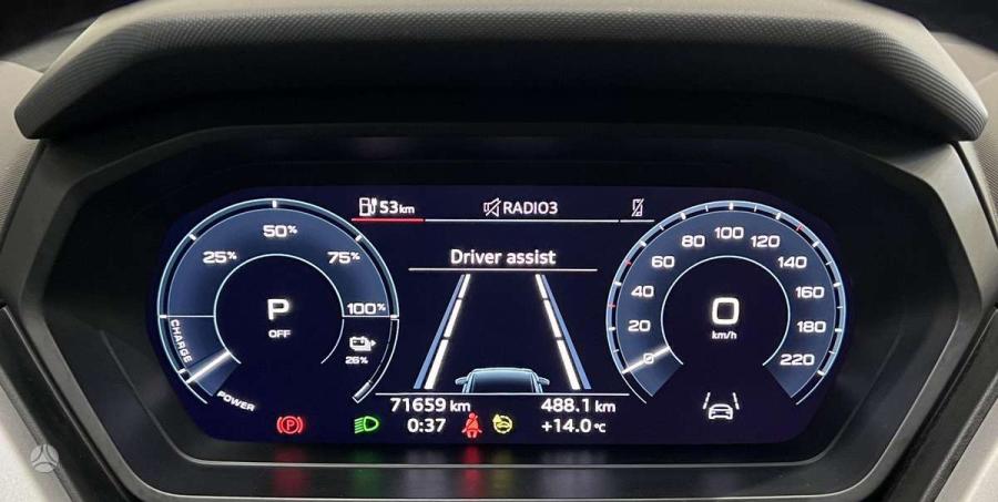 Blue Audi Q4 e-tron 2021 in Kaunas, with an engine capacity of 0.00 L and mileage of 72 thousand km for 23800 €, photo 7 on AUTOMOTO.COM.LV