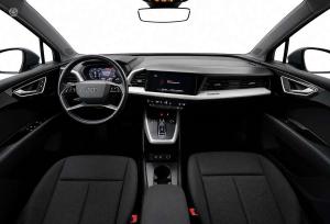 Blue Audi Q4 e-tron 2021 in Kaunas, with an engine capacity of 0.00 L and mileage of 72 thousand km for 23800 €, photo 10 on AUTOMOTO.COM.LV