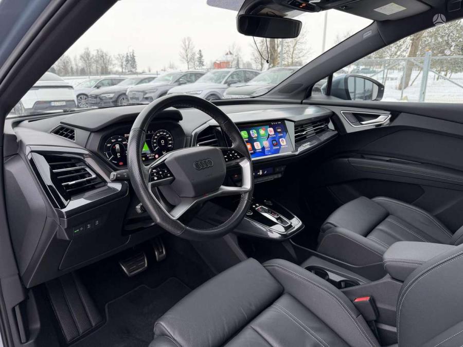 Zils Audi Q4 e-tron 2022 Šauļi, ar dzinēja tilpumu 0.00 L un nobraukumu 71 tūkst. km par 32990 €, foto 12 vietnē AUTOMOTO.COM.LV