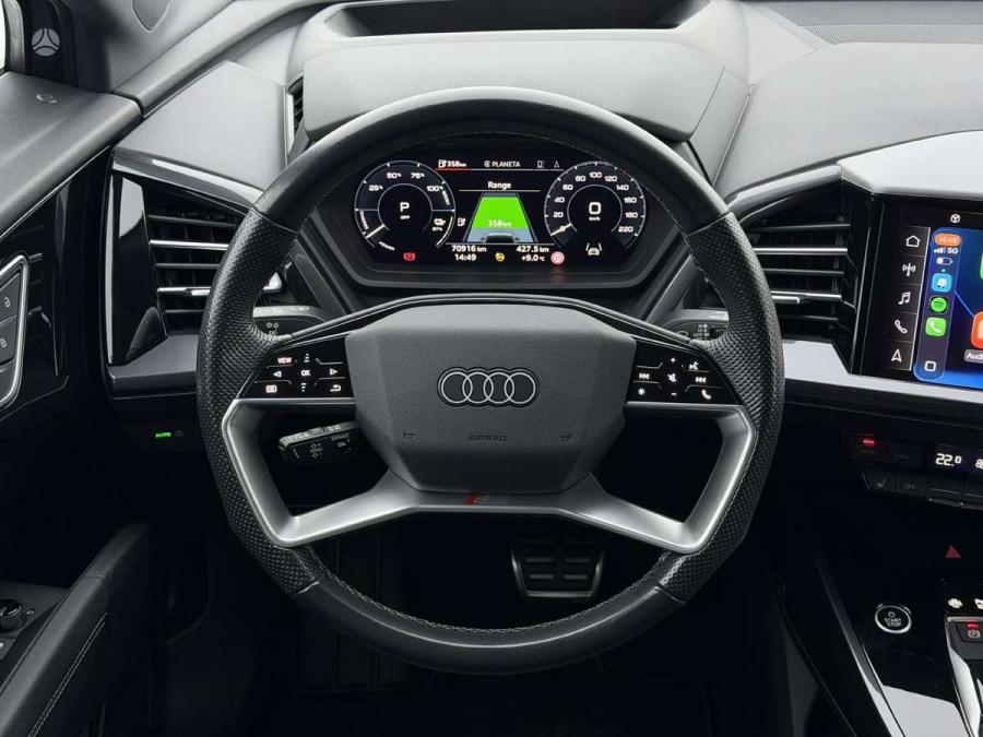 Zils Audi Q4 e-tron 2022 Šauļi, ar dzinēja tilpumu 0.00 L un nobraukumu 71 tūkst. km par 32990 €, foto 16 vietnē AUTOMOTO.COM.LV