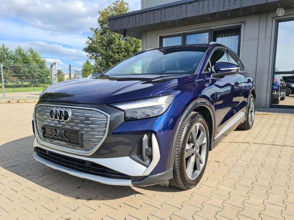 Blue Audi Q4 e-tron 2022 in Siauliai, with an engine capacity of 0.00 L and mileage of 138 thousand km for 28990 €, photo 4 on AUTOMOTO.COM.LV