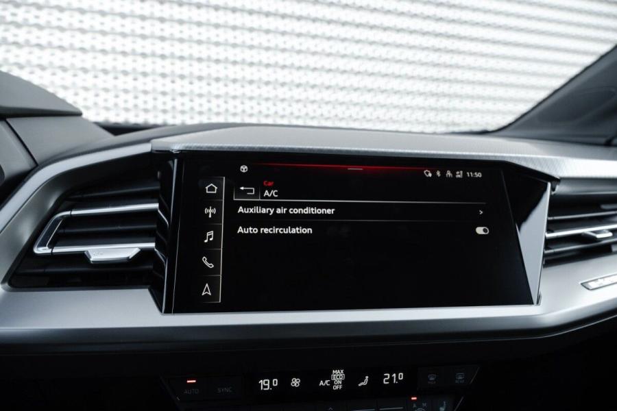 Blue Audi Q4 e-tron 2023 in Marupe, with an engine capacity of 0.00 L and mileage of 58 thousand km for 36900 €, photo 19 on AUTOMOTO.COM.LV