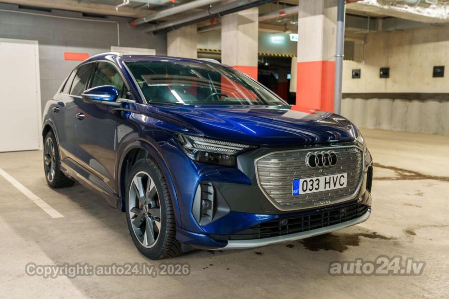 Zils Audi Q4 e-tron 2021 Tallina, ar dzinēja tilpumu 0.00 L un nobraukumu 91 tūkst. km par 32000 €, foto 5 vietnē AUTOMOTO.COM.LV
