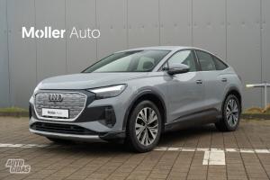 Pelēks Audi Q4 e-tron 2022 Viļņa, ar dzinēja tilpumu 0.00 L un nobraukumu 66 tūkst. km par 27950 €, foto  vietnē AUTOMOTO.COM.LV