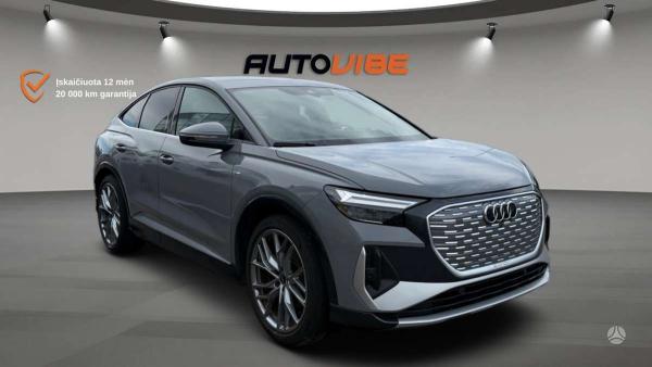 Pelēks Audi Q4 e-tron 2022 Viļņa, ar dzinēja tilpumu 0.00 L un nobraukumu 63 tūkst. km par 33777 €, foto 3 vietnē AUTOMOTO.COM.LV