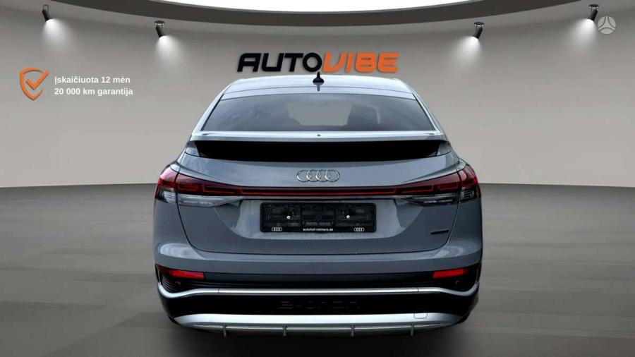 Grey Audi Q4 e-tron 2022 in Vilnius, with an engine capacity of 0.00 L and mileage of 63 thousand km for 33777 €, photo 6 on AUTOMOTO.COM.LV