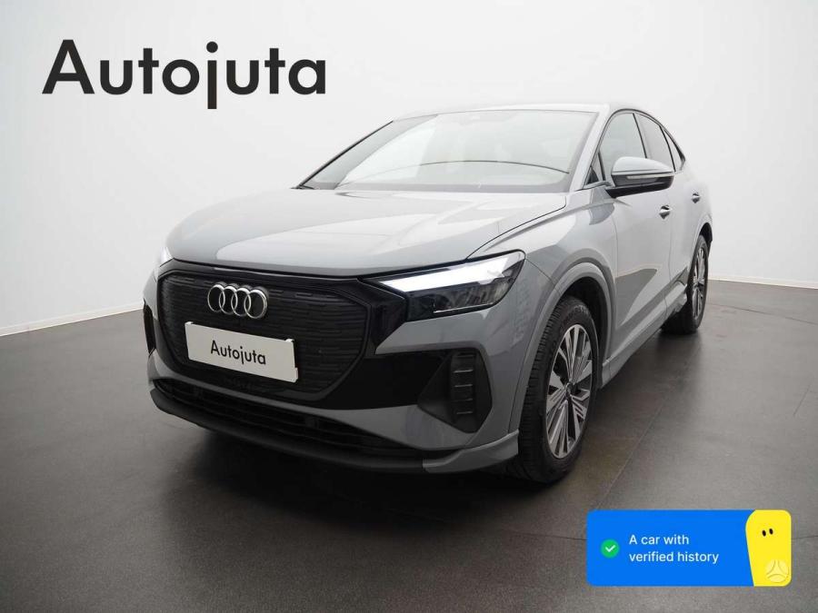 Pelēks Audi Q4 e-tron 2022 Viļņa, ar dzinēja tilpumu 0.00 L un nobraukumu 58 tūkst. km par 29000 €, foto 1 vietnē AUTOMOTO.COM.LV